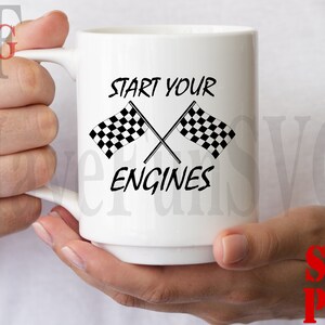 Start Your Engines Checkered Flag SVG PNG: Racing Vector Print (digital ...