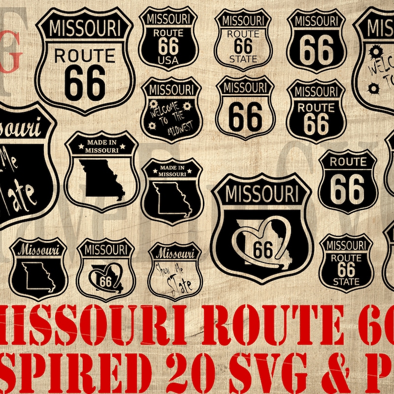 Route 66 Map - Etsy