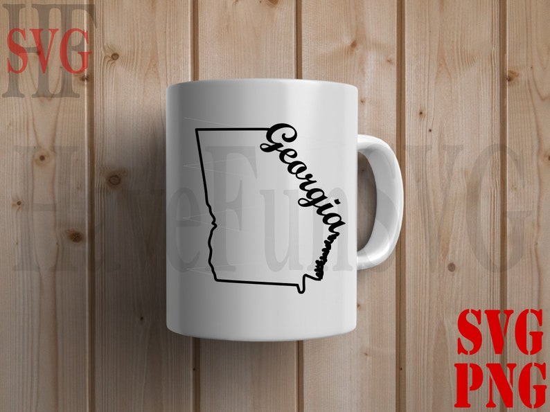 Georgia USA State 30 SVG PNG Bundle Outline Shape Clipart T-shirt ...