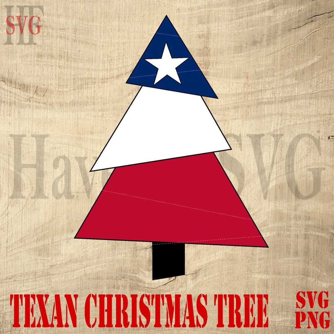 Texas Flag Christmas Tree SVG PNG File Files Christmas Texan - Etsy