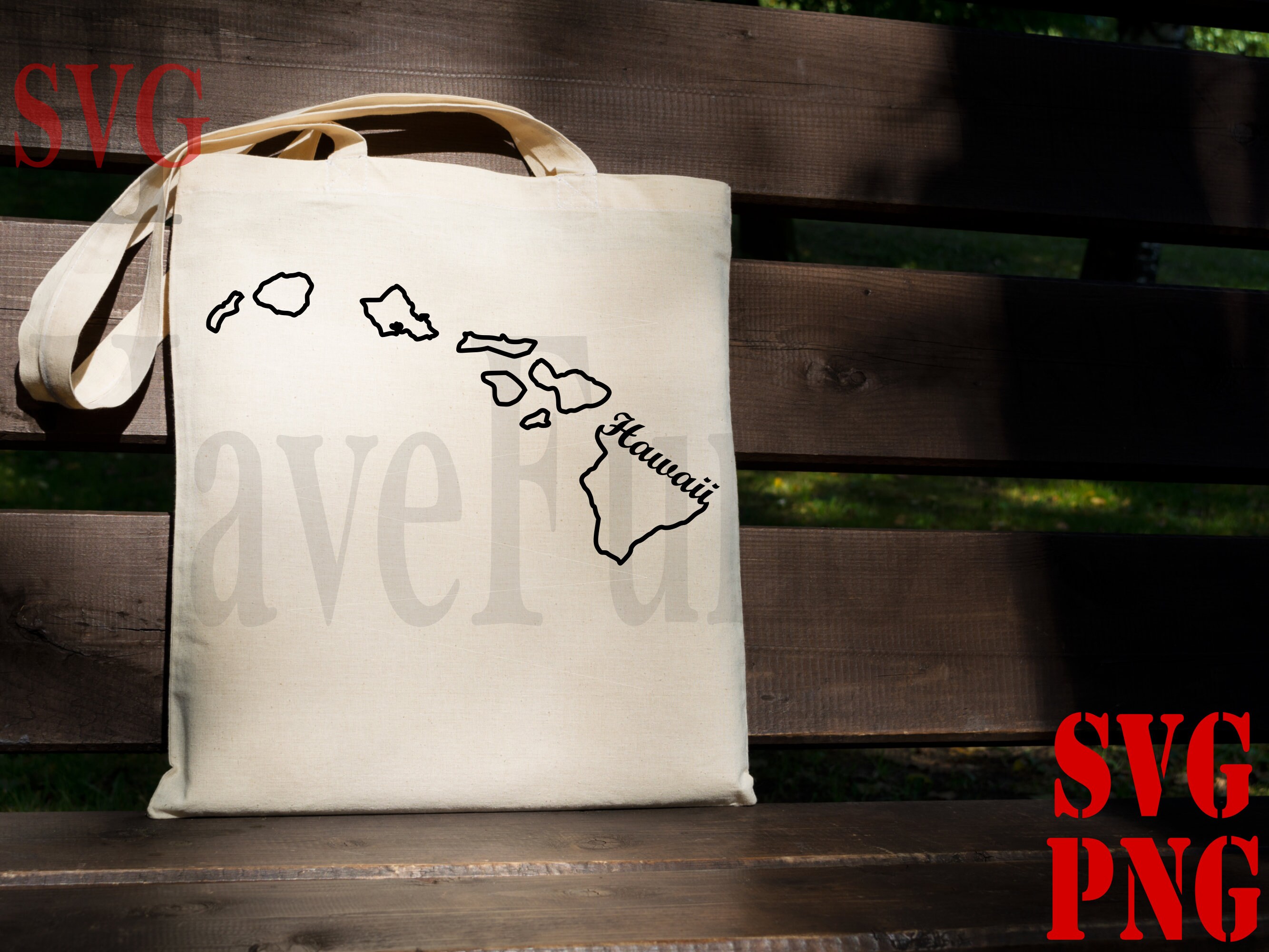 Hawaii Aloha State SVG PNG Files Bundle Print Vector Outline Shape ...