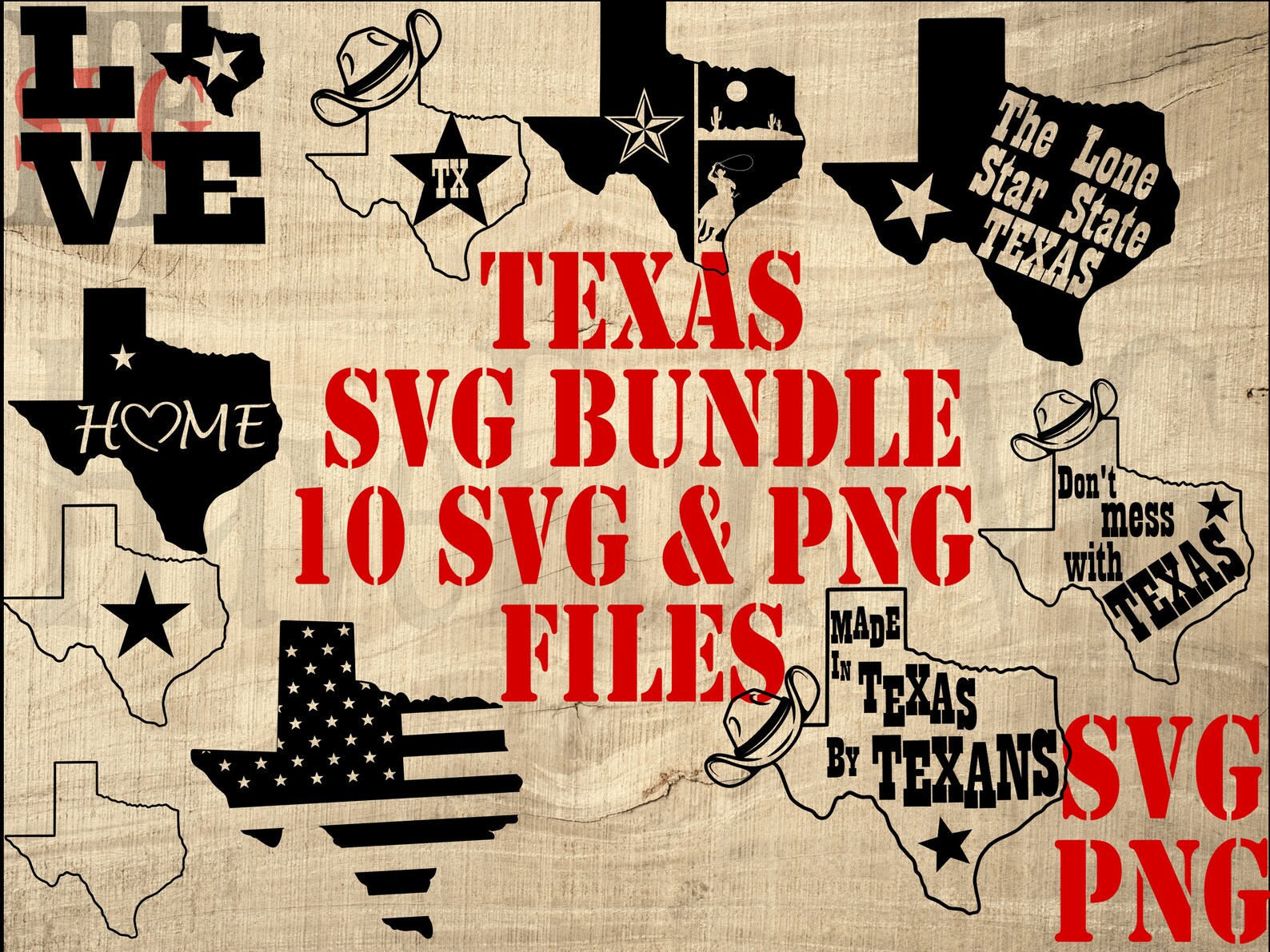 Texas 10 SVG Bundle Texas State Svg Texas PNG Texas - Etsy