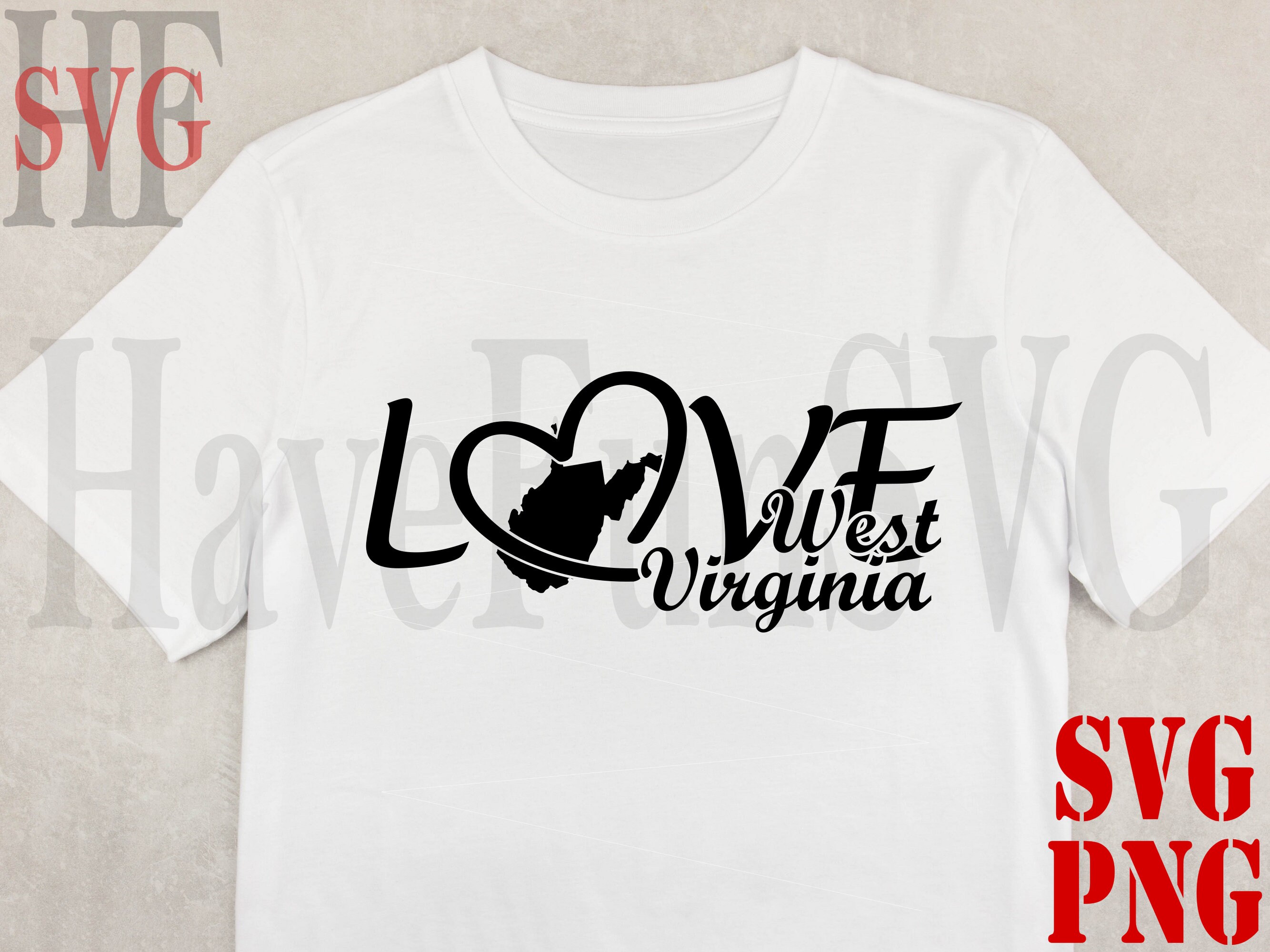 West Virginia State Shirt Design SVG PNG Digital Download Files Bundle ...