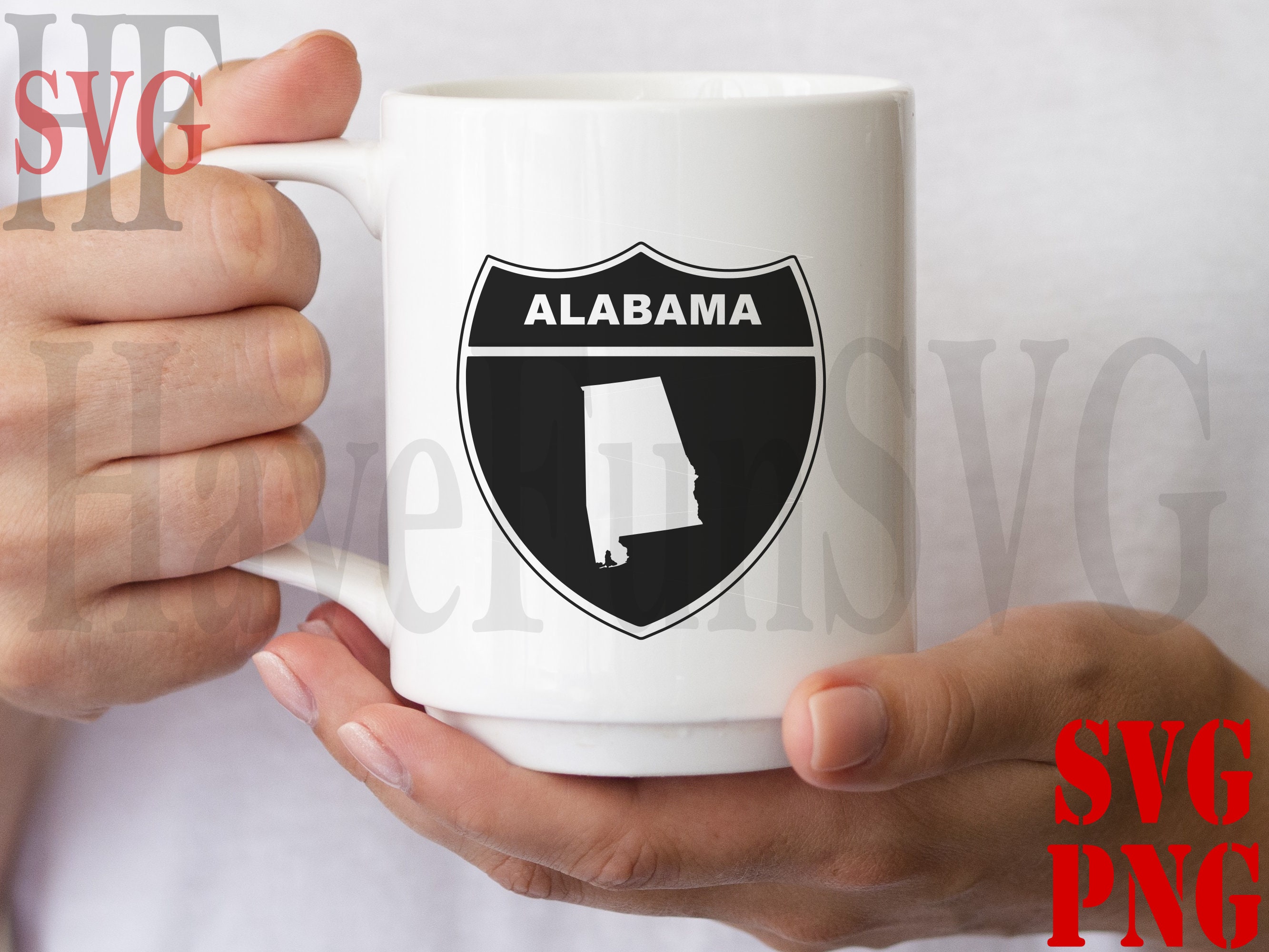 Alabama State SVG PNG Vector Print Instant Download Files Bundle Cricut ...