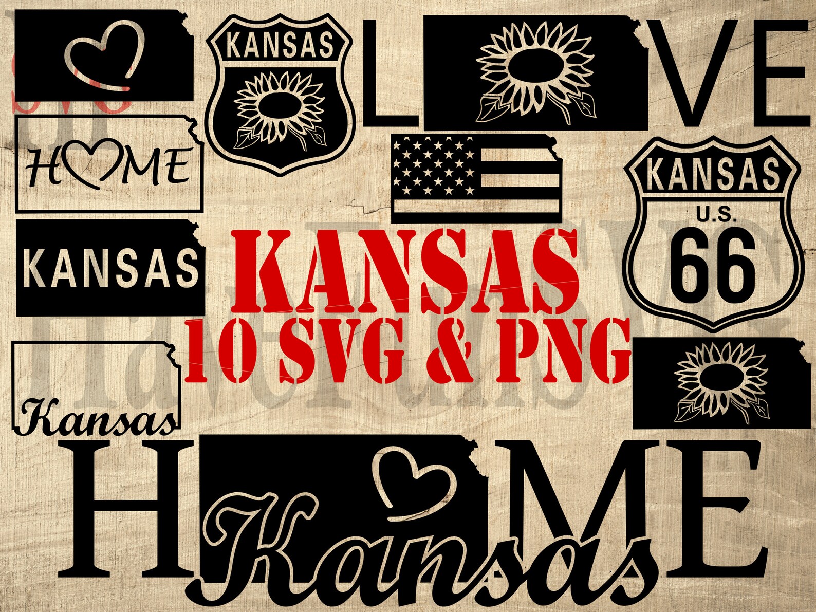 Kansas State 10 SVG PNG Instant Download Files Bundle Cutting Machine ...