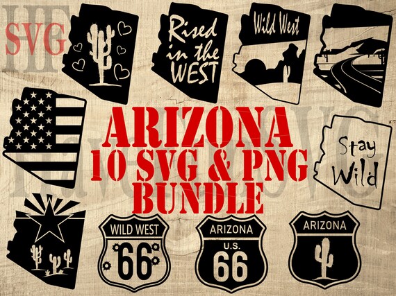 Arizona State SVG PNG Vector Digital Download Files Bundle - Etsy