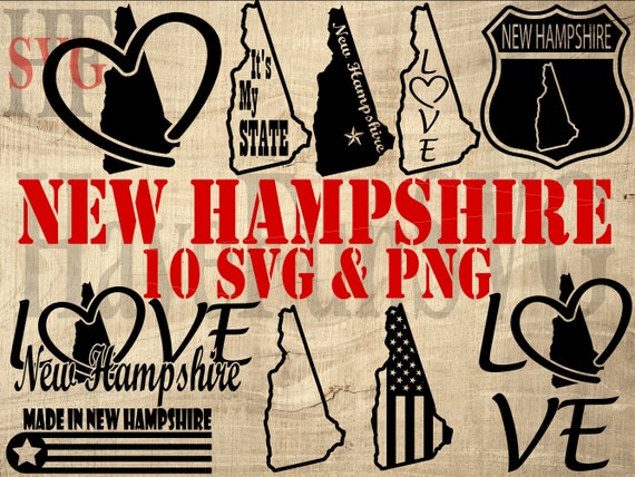 New Hampshire SVG PNG 10 Files Bundle Instant Digital Download | Etsy