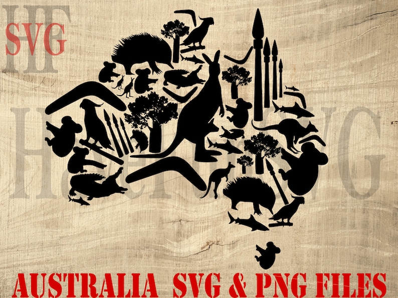 Australia SVG PNG Vector Digital Download Files Shirt Design - Etsy