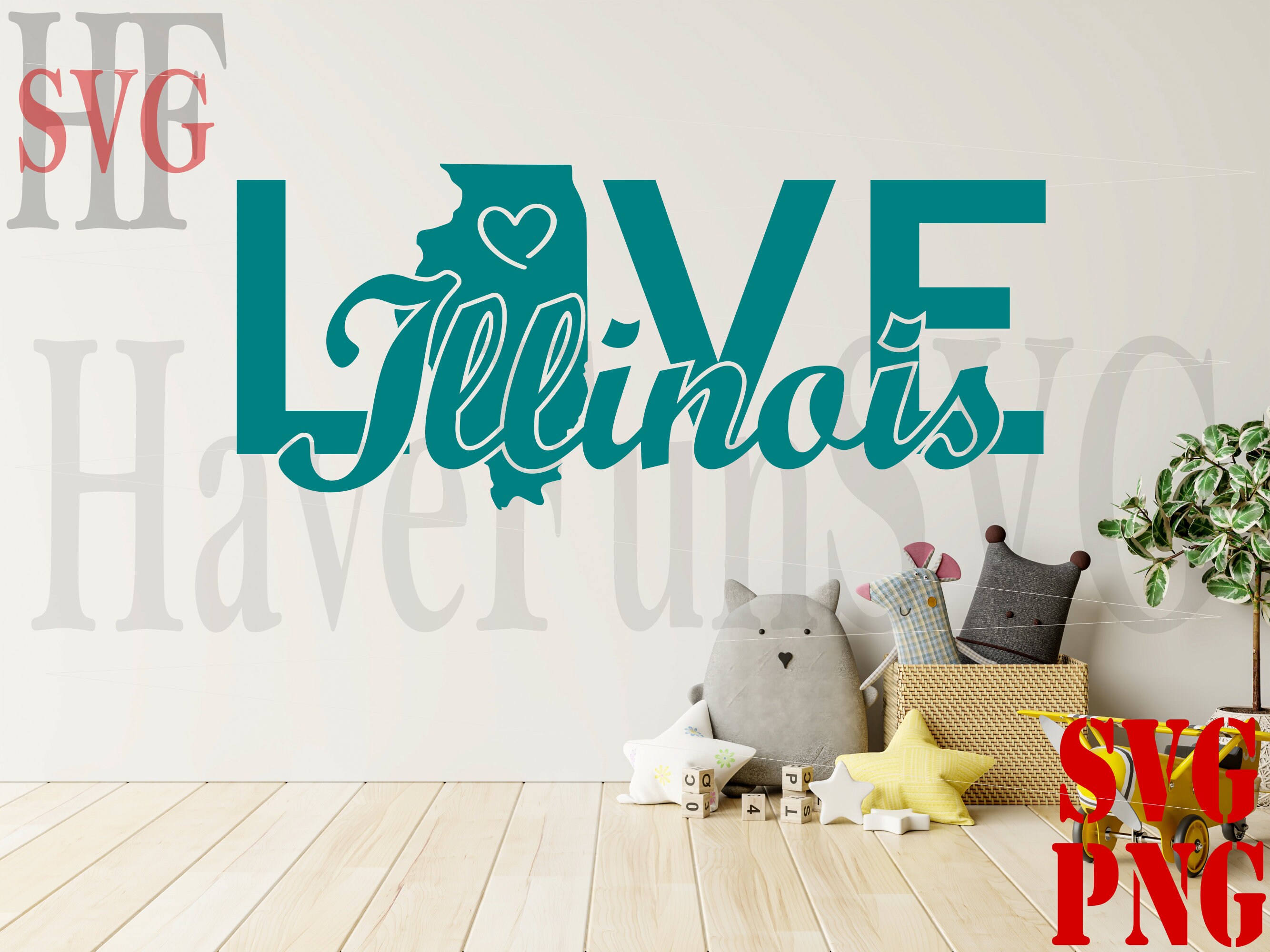 Illinois State USA SVG PNG Instant Download Files Bundle - Etsy