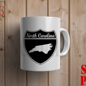 North Carolina State Design Shirt Mug SVG PNG NC Digital Download Files ...