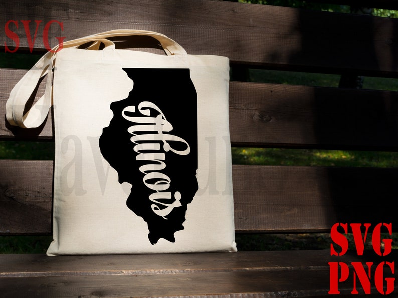 Illinois State USA SVG PNG Instant Download Files Bundle | Etsy