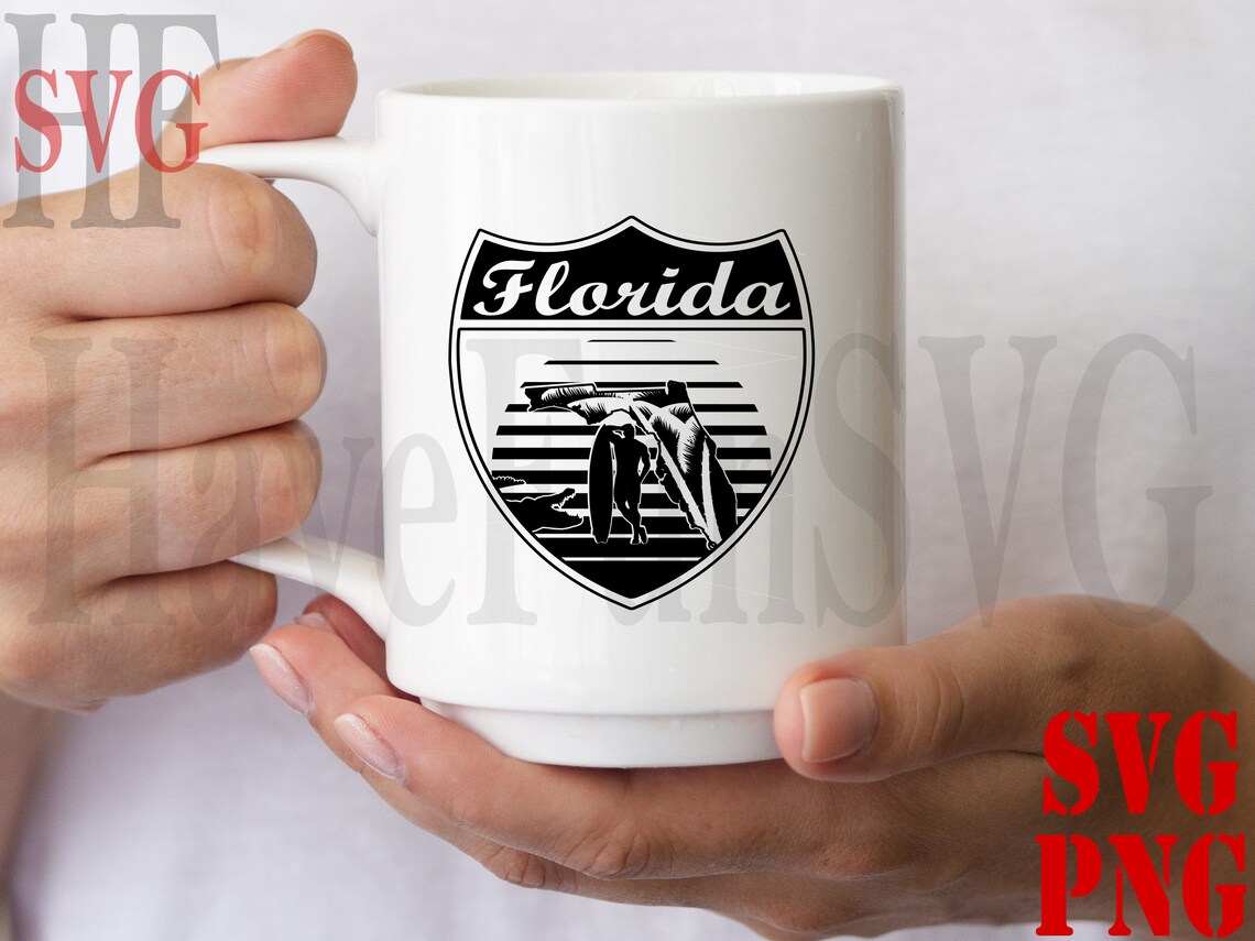 Florida State Shapes SVG PNG Vector Print Files Bundle Cut Cutting ...