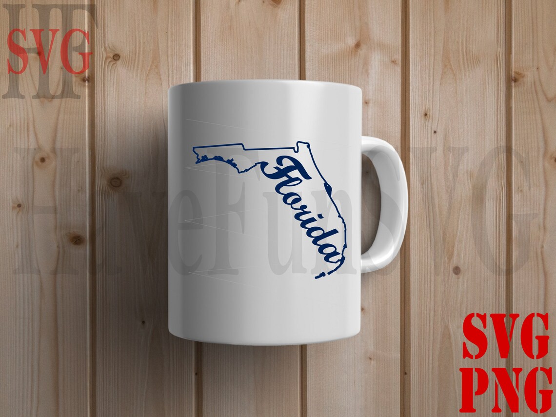 Florida State Shapes SVG PNG Vector Print Files Bundle Cut Cutting ...