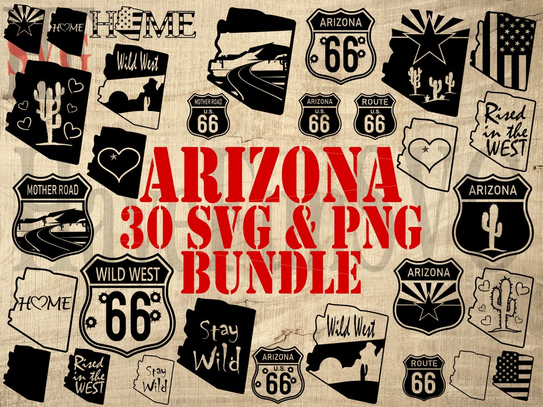 Arizona State Bundle of 30 SVG PNG Instant Download Files Cricut Cut ...