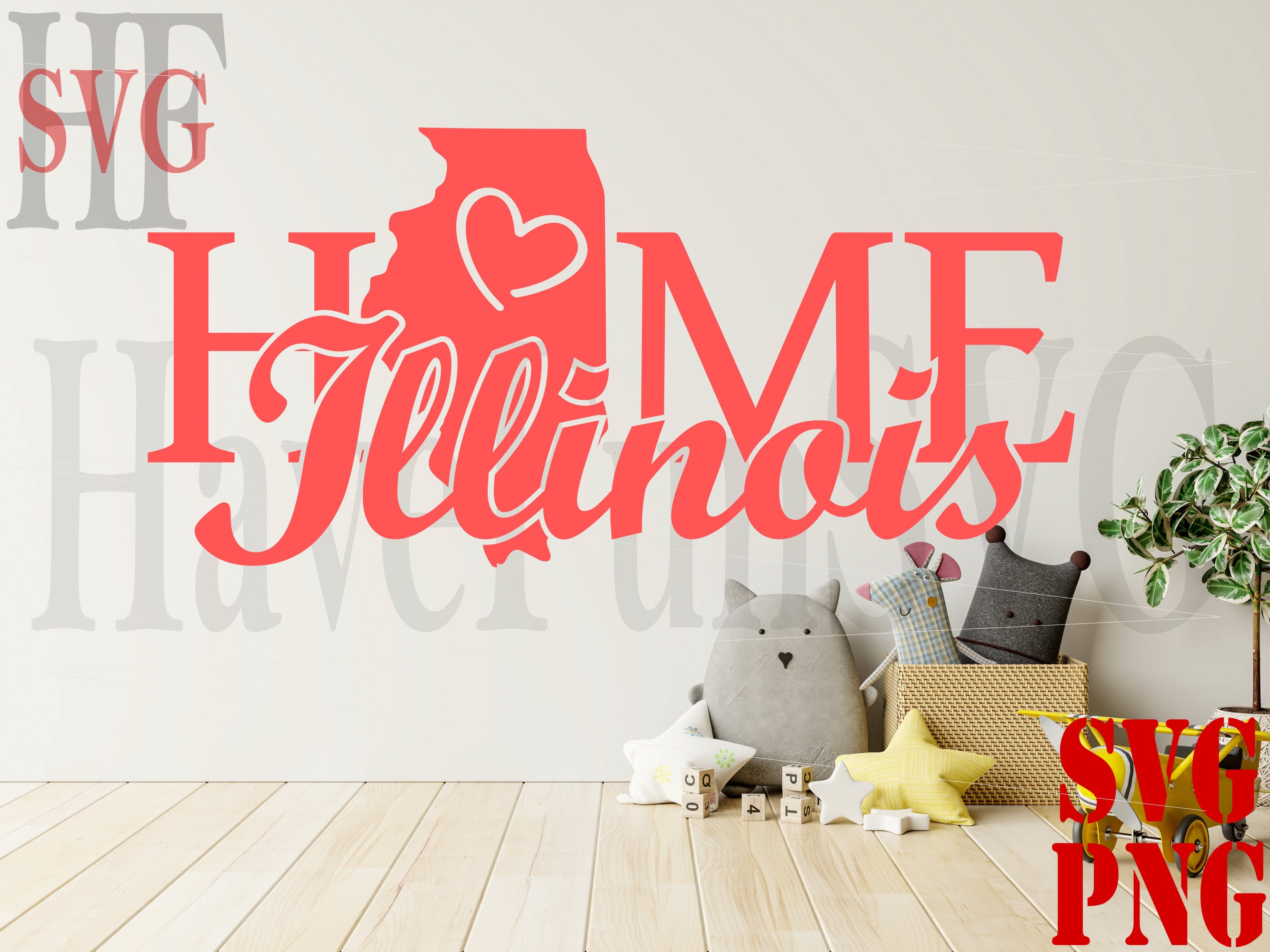 Illinois State USA SVG PNG Instant Download Files Bundle - Etsy