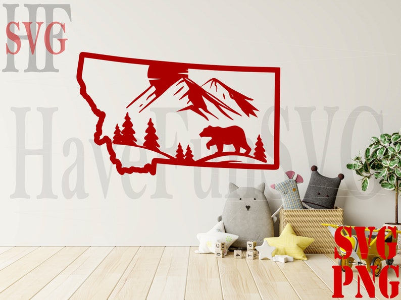 Montana State 30 SVG PNG Files Bundle: Clipart Shirt Designs (digital ...
