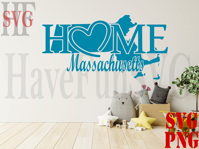 Massachusetts 30 SVG PNG Bundle State USA Instant Download Digital ...