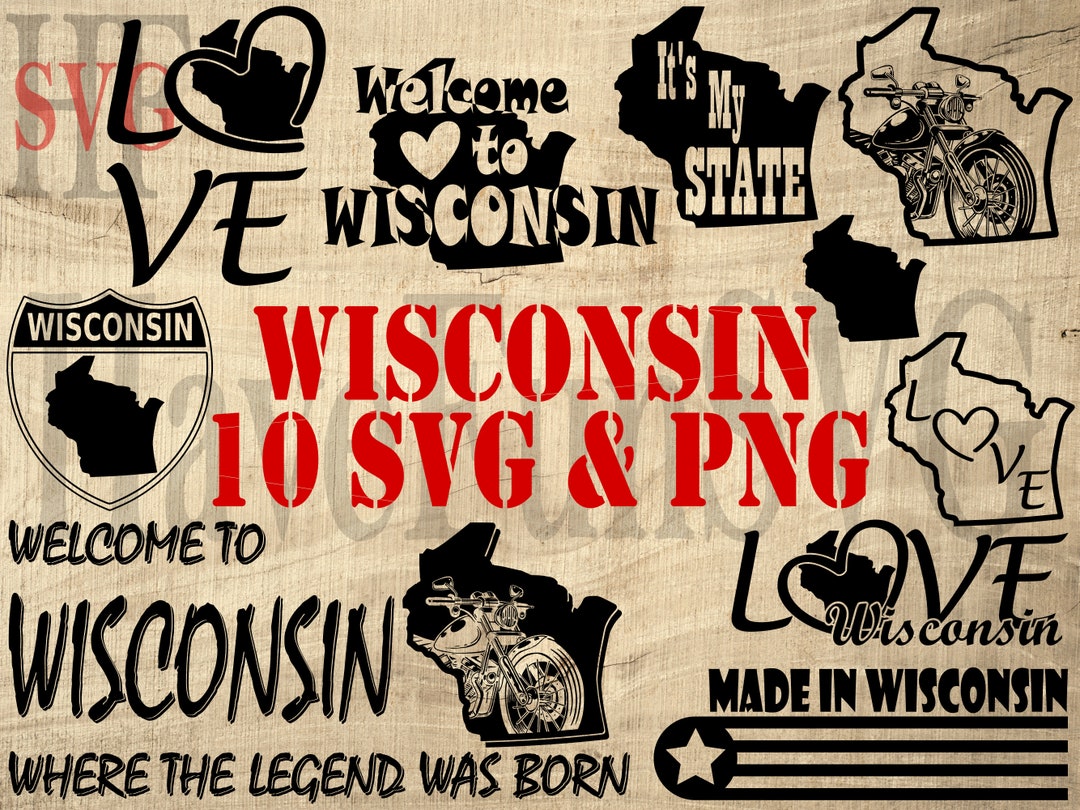 Wisconsin State Shirt Design SVG PNG Print Digital Download Files ...