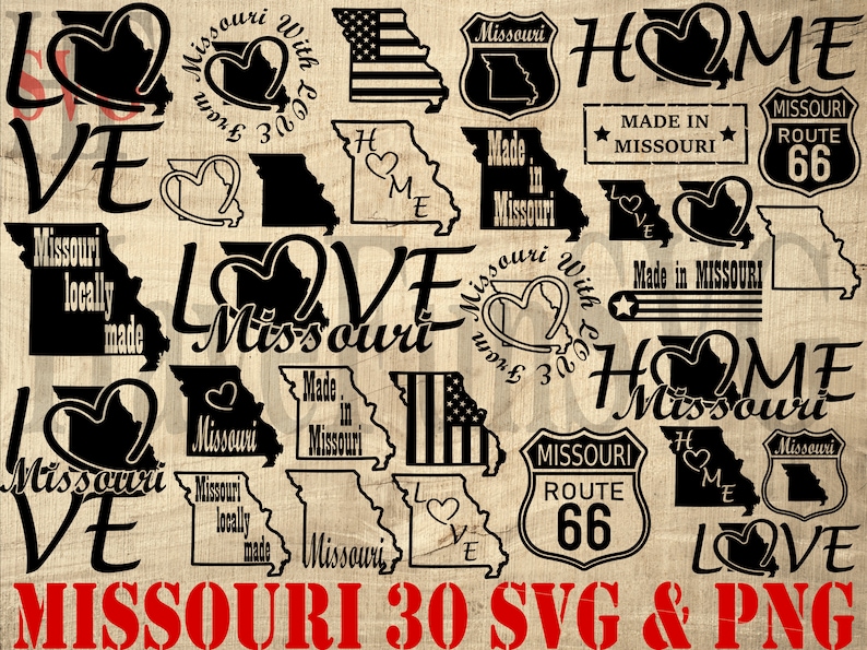 Missouri 30 Files Bundle SVG PNG Cut Cutting Cricut Laser Designs ...