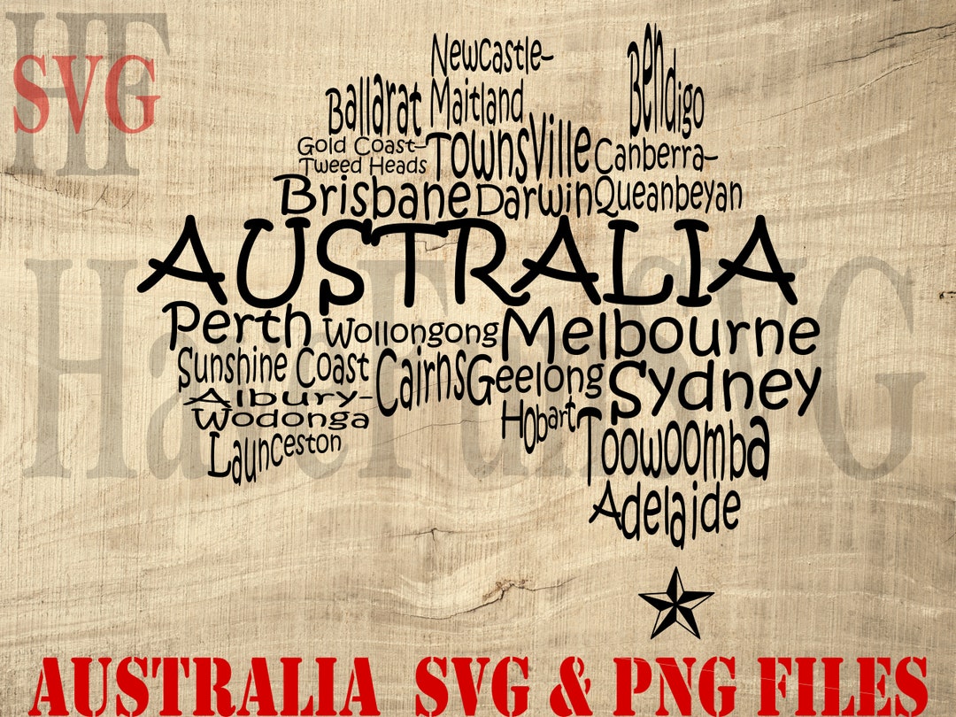 Australia SVG PNG Vector Digital Download Files Shirt Design Cricut Mug ...