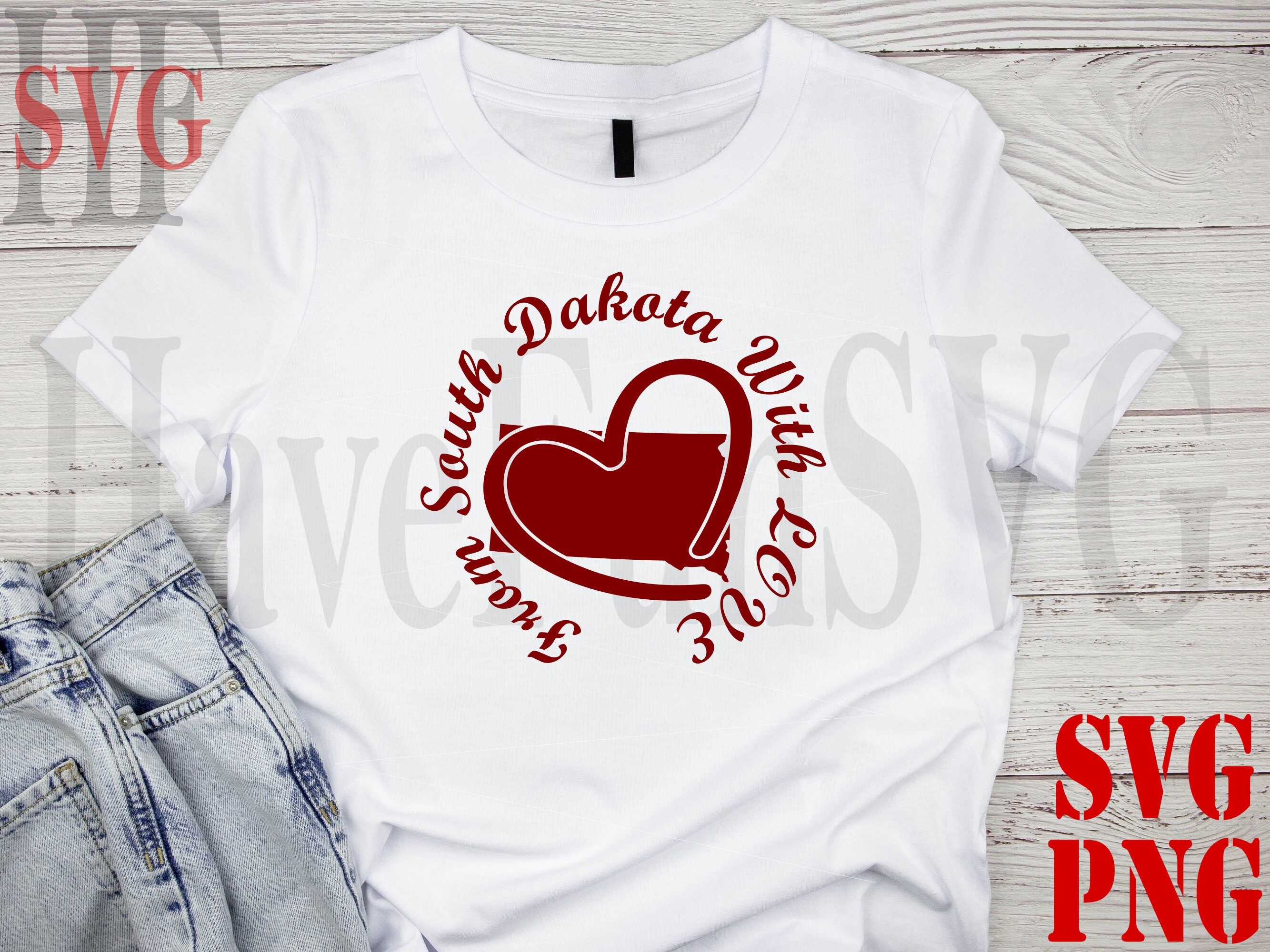 SVG PNG Files Bundle South Dakota State Digital Design Instant Download ...