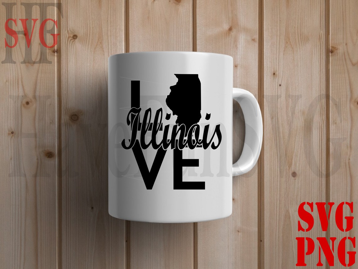 Illinois State USA 30 SVG PNG Instant Download Files Bundle - Etsy