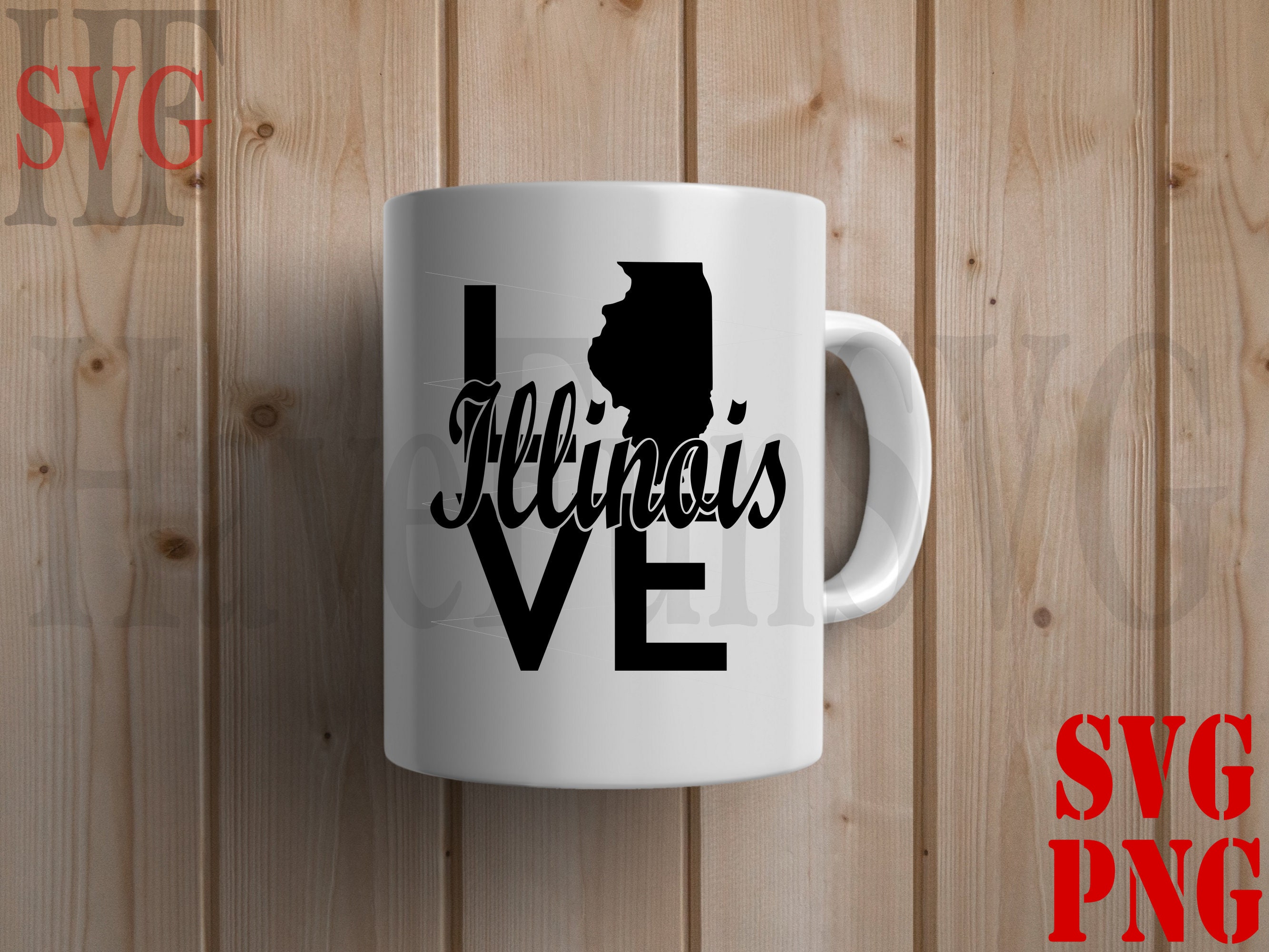 Illinois State USA 30 SVG PNG Instant Download Files Bundle Cricut ...