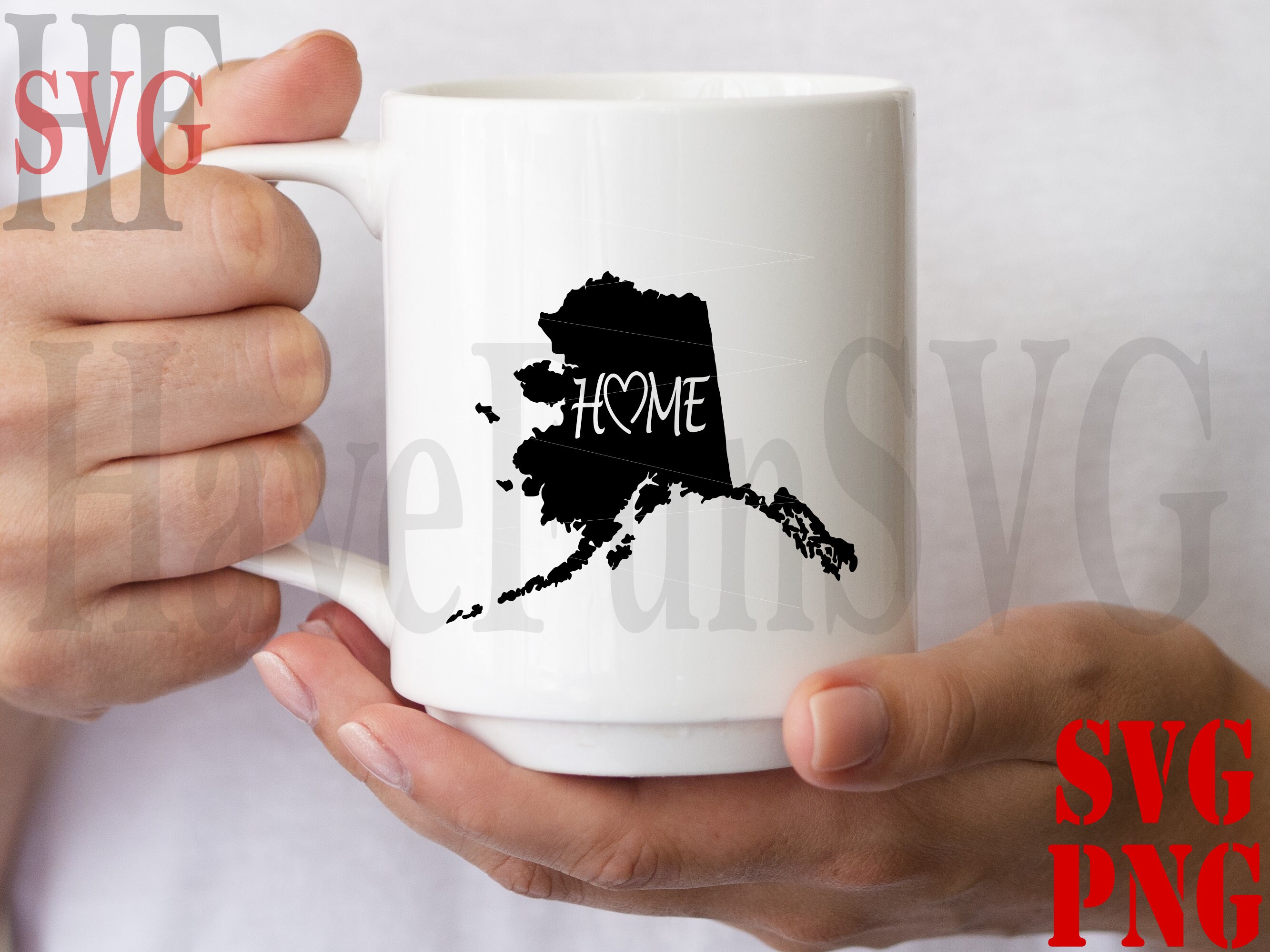 Alaska State SVG PNG Digital Download Files Bundle Cricut Mug - Etsy