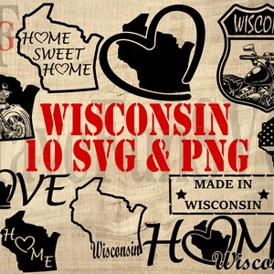 Wisconsin State Shirt Design SVG PNG Vector Print Digital Download ...