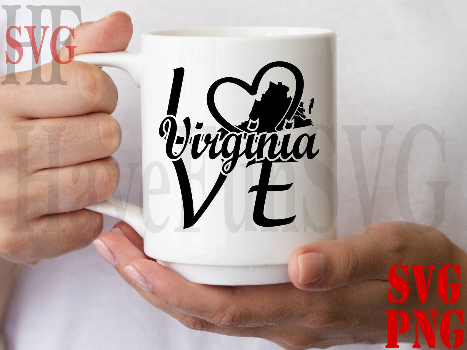 Virginia State SVG PNG Vector Digital Download Files Bundle Home Love ...