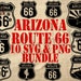 Arizona & Route 66 Bundle of 10 SVG PNG Instant Download Files Road ...