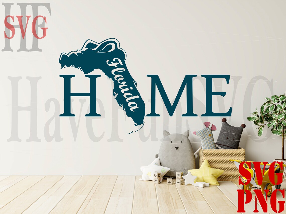 Florida State Shapes SVG PNG Vector Print Files Bundle Cut Cutting ...