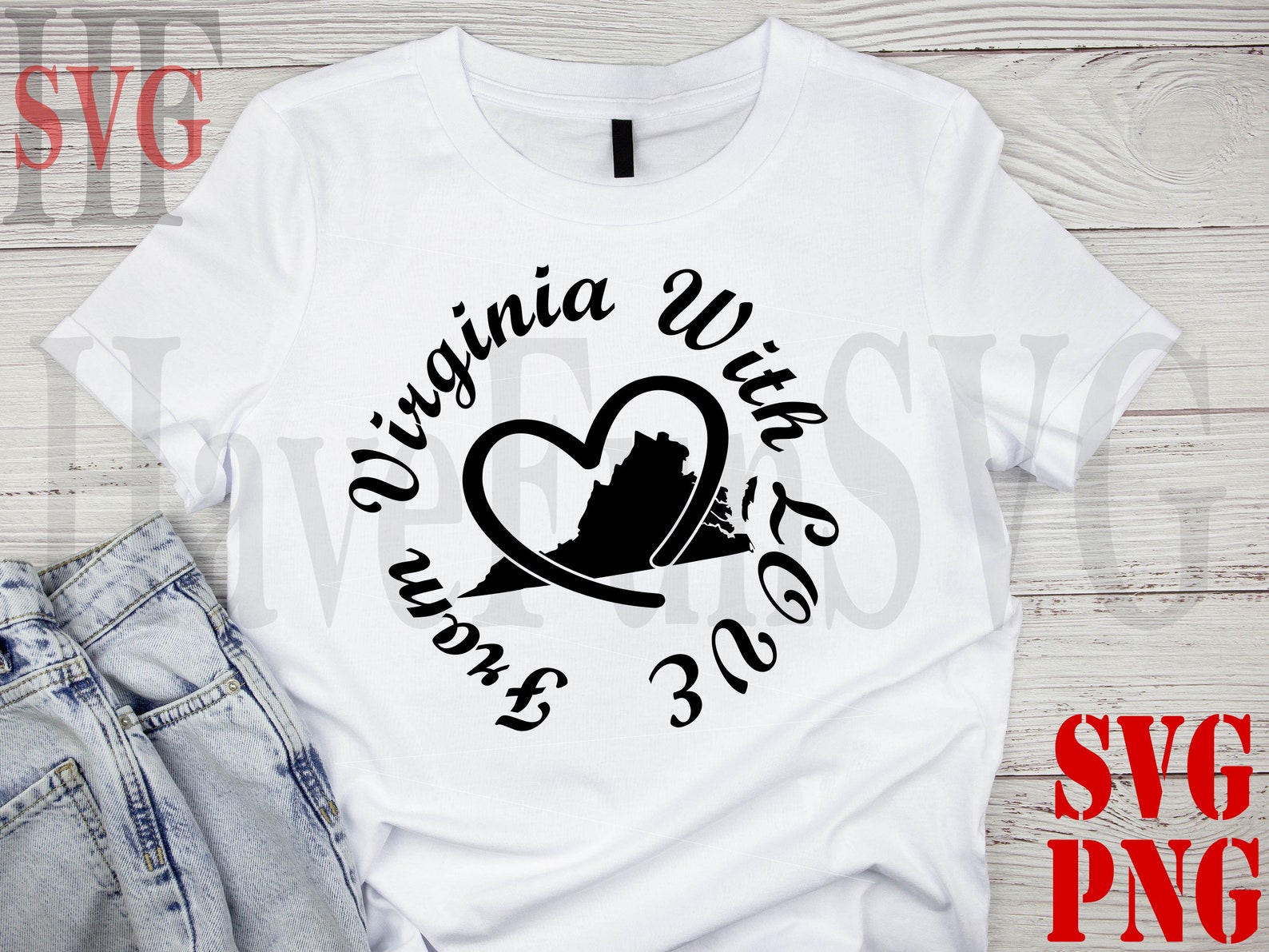 Virginia State SVG PNG Vector Digital Download Files Bundle Home Love ...