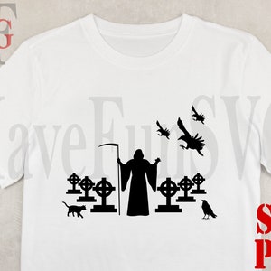 Grim Reaper Silhouettes SVG PNG Vector Print Files Instant Digital ...