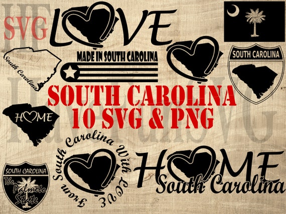 Digital Design Bundle South Carolina State 10 Vector SVG PNG | Etsy