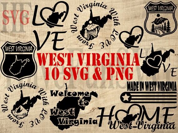 West Virginia State SVG PNG Vector Print Digital Download | Etsy