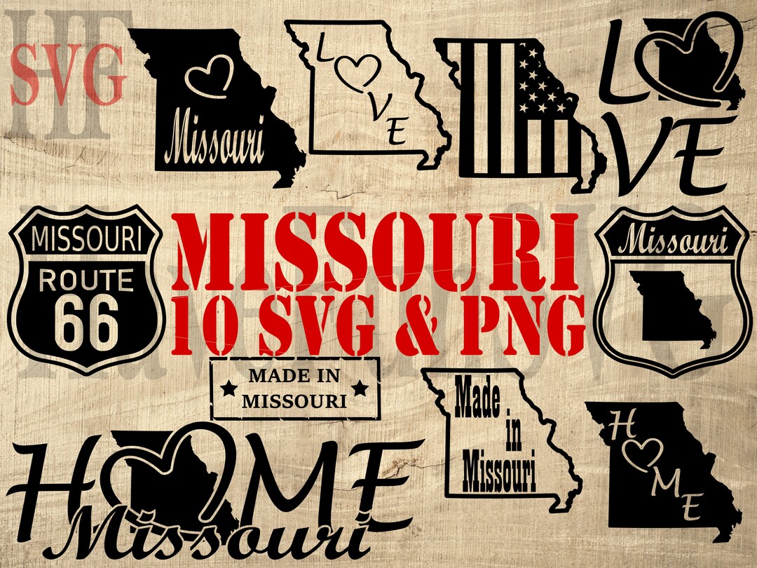 Missouri USA State 10 Instant Download Files Bundle SVG PNG Cut Cutting ...