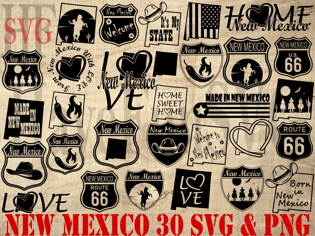 Digital Download Design New Mexico State 30 SVG PNG Files Bundle ...