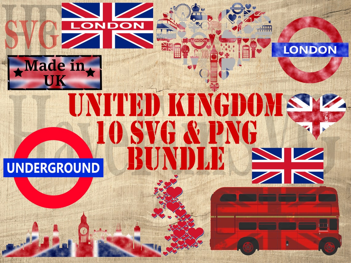 UK 10 SVG PNG Instant Vector Print Download Files Bundle - Etsy