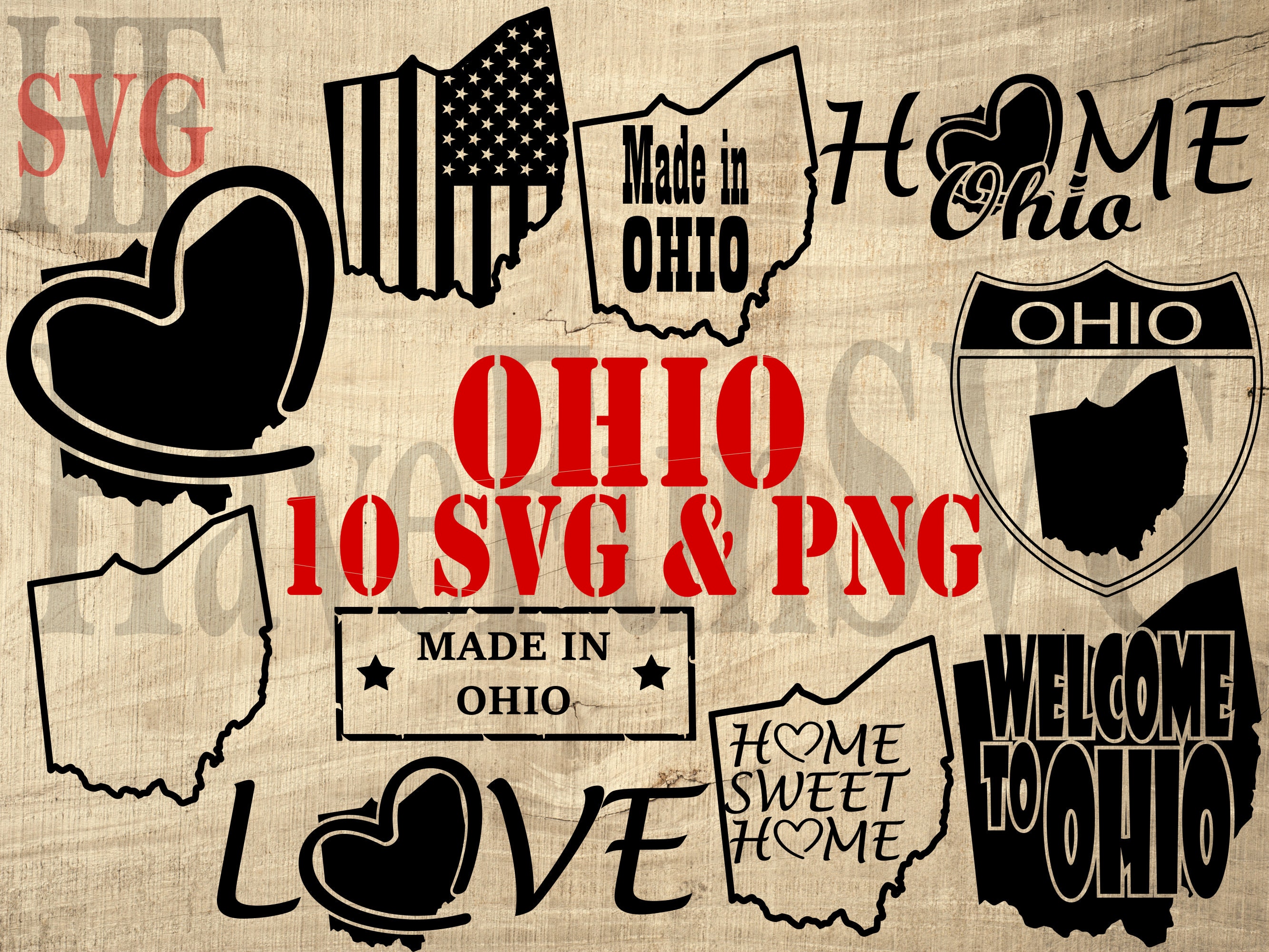 Digital Design Ohio State SVG PNG Files Bundle Instant Download Shirt ...