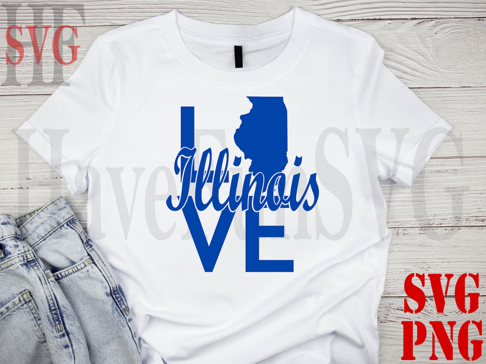 Illinois State USA SVG PNG Instant Download Files Bundle - Etsy