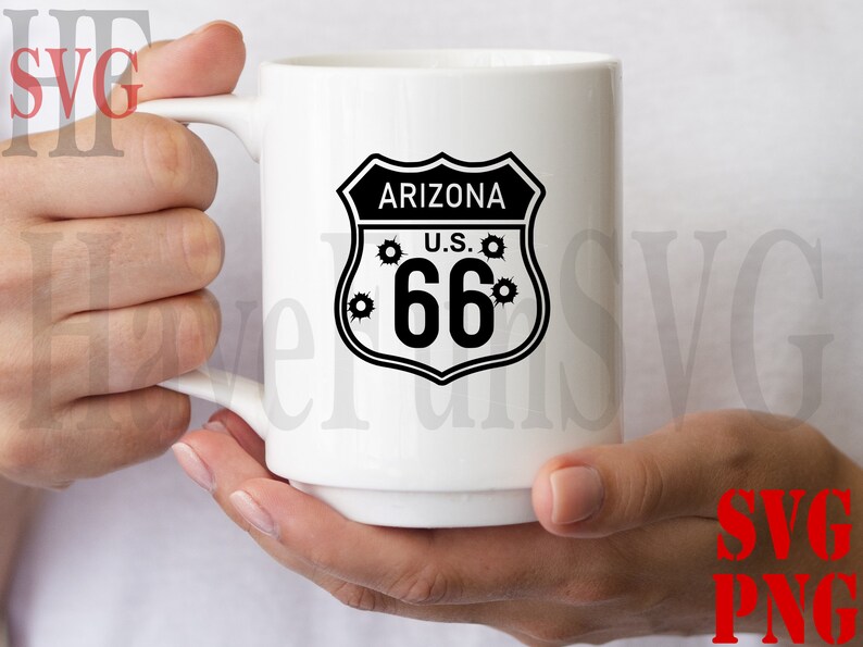 Arizona & Route 66 Bundle of 10 SVG PNG Instant Download Files Road ...