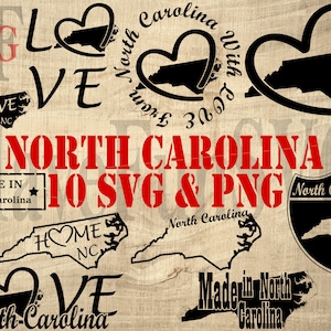 North Carolina State Design Shirt Mug SVG PNG NC Digital Download Files ...