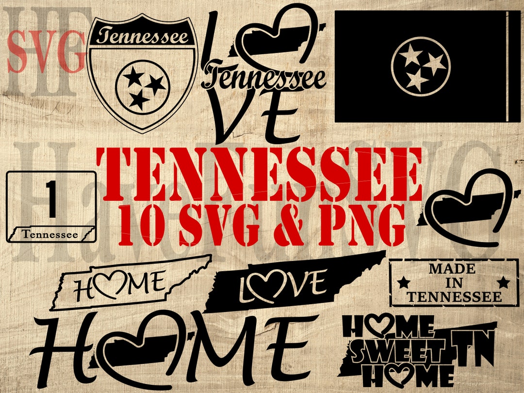 Tennessee State Digital Design SVG PNG Files Bundle Digital Download ...