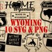 Wyoming State SVG PNG Print Digital Download Files Bundle - Etsy