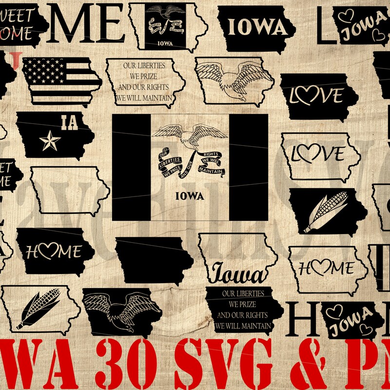 Iowa State Stencil - Etsy