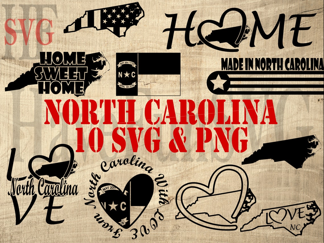 Shirt Design North Carolina State SVG PNG NC Digital Download - Etsy