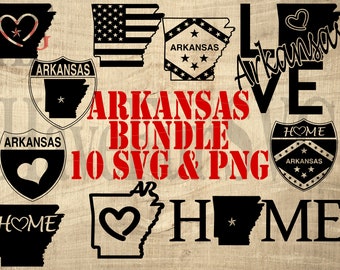 Arkansas Bundle 10 SVG PNG Instant Download Files Cricut Laser | Etsy
