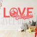 Love California State Style Clipart Logo 4 Svg Png Instant - Etsy