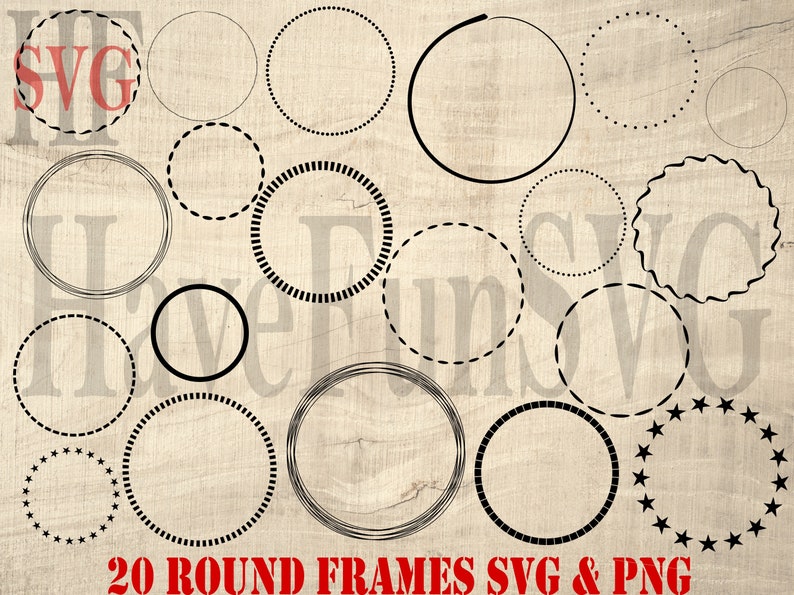 Circle Frames SVG Bundle: Round Border Designs (digital Download) - Etsy